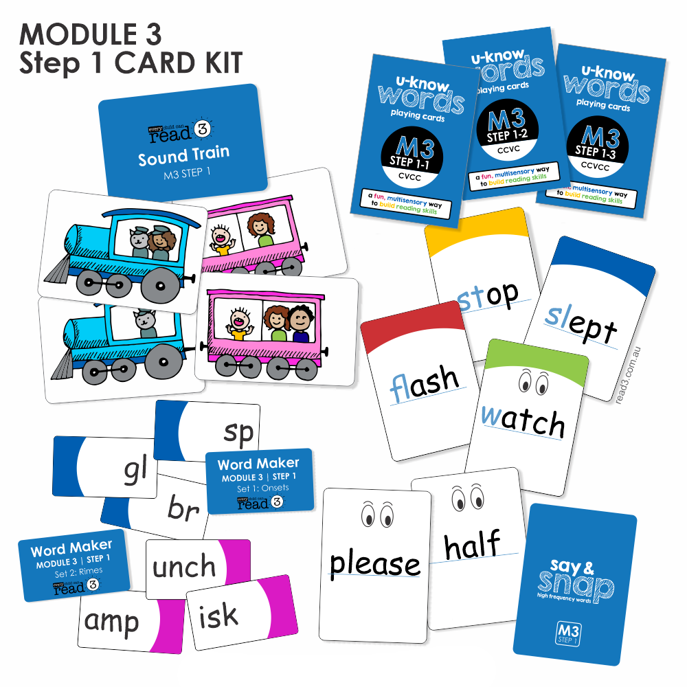 Read3 Parent Card Kit | Module 3 | Step 1 – Read3 Literacy