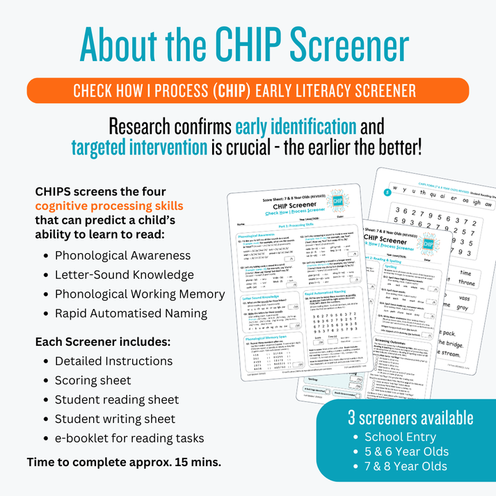 CHIPS Early Literacy Screener (Professional Use) – Read3 Literacy