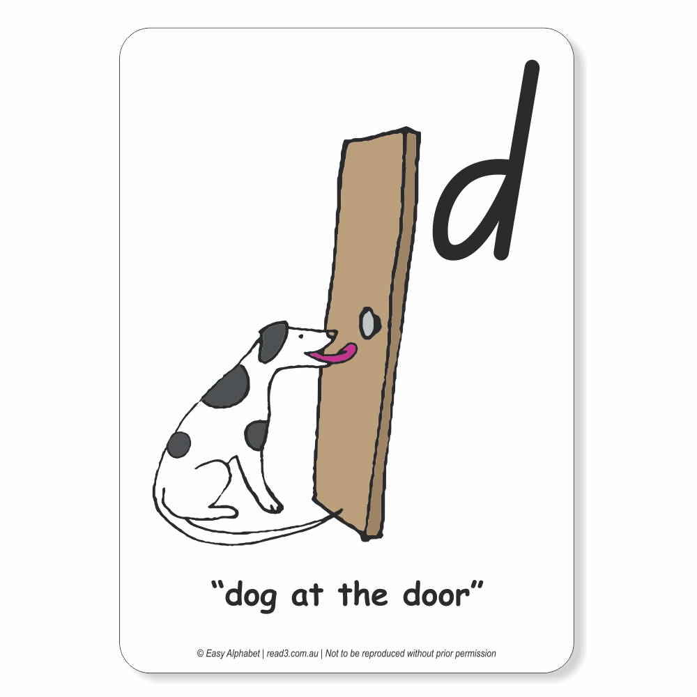 Embedded Picture Mnemonic Easy Alphabet Display Cards – Read3 Literacy