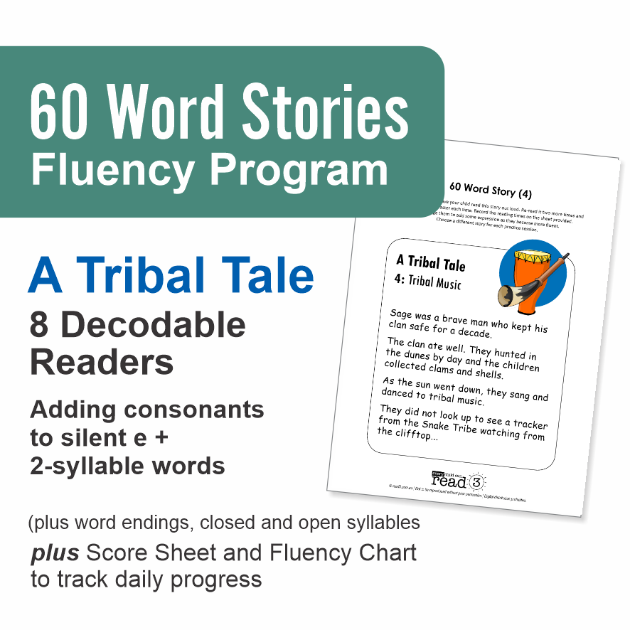 60 Word Stories | 3.2 | CCVCe + 2 Syllable Words | A Tribal Tale ...
