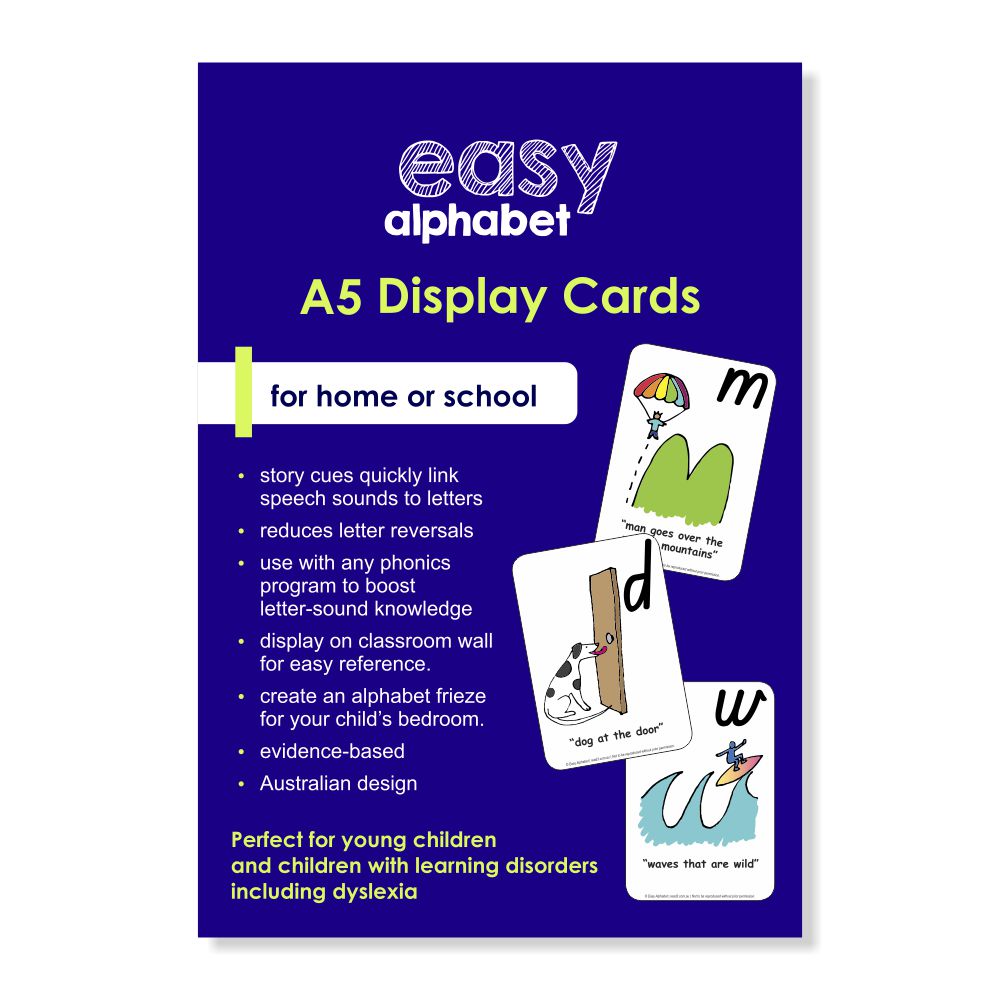 Embedded Picture Mnemonic Easy Alphabet Display Cards – Read3 Literacy